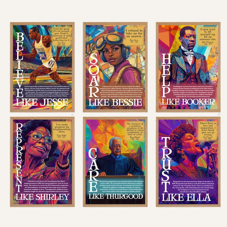 Black History Month Posters: Inspiring African American Leaders Authors ...