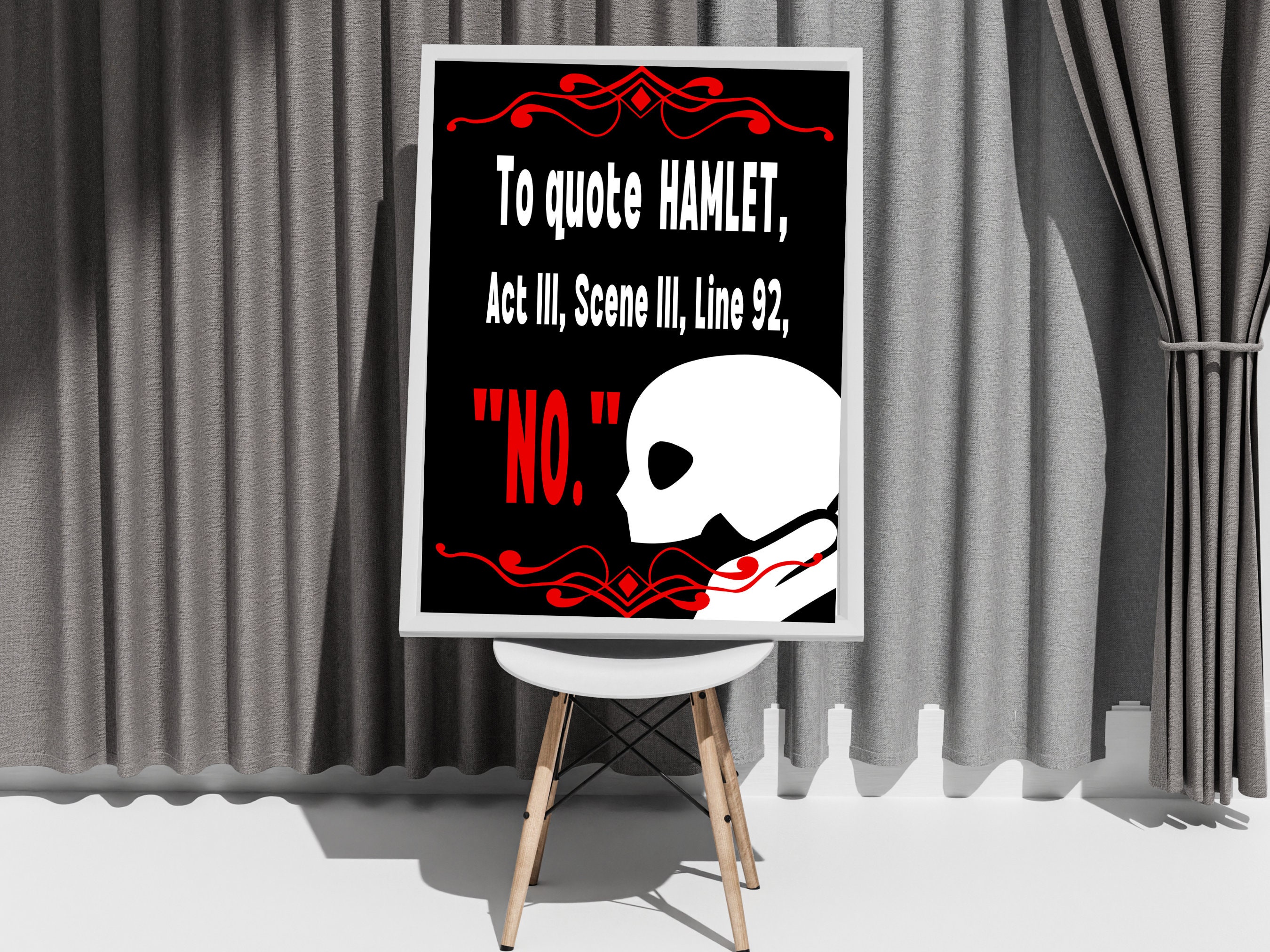Shakespeare Poster English Classroom Decor Hamlet Quote - Etsy