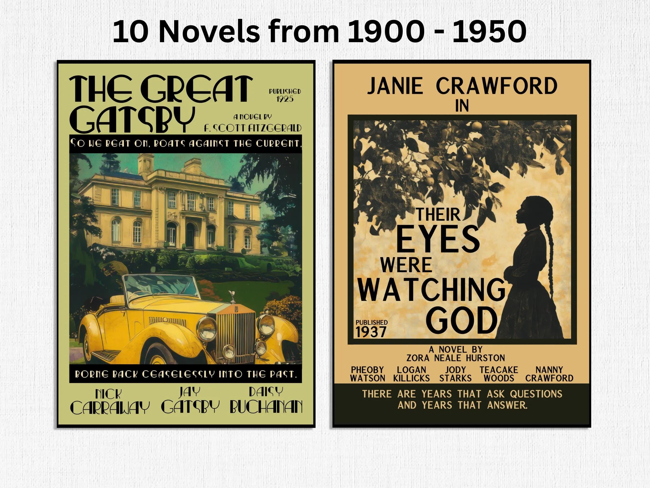 Classic Novels Poster Bundle: Vintage Literature Movie Posters-high ...