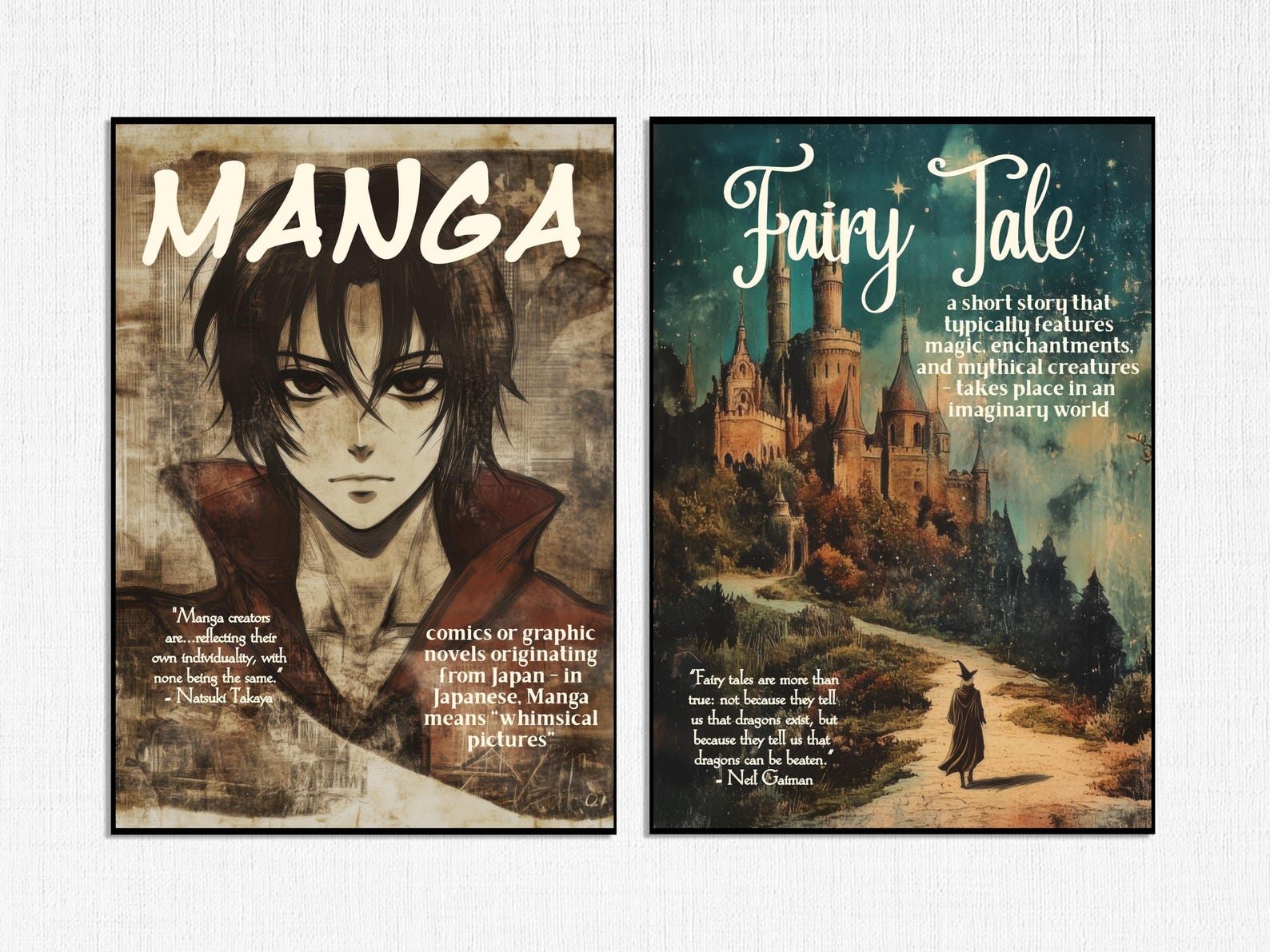 Literary Genres Poster Bundle: Vintage English Classroom Decor Library ...