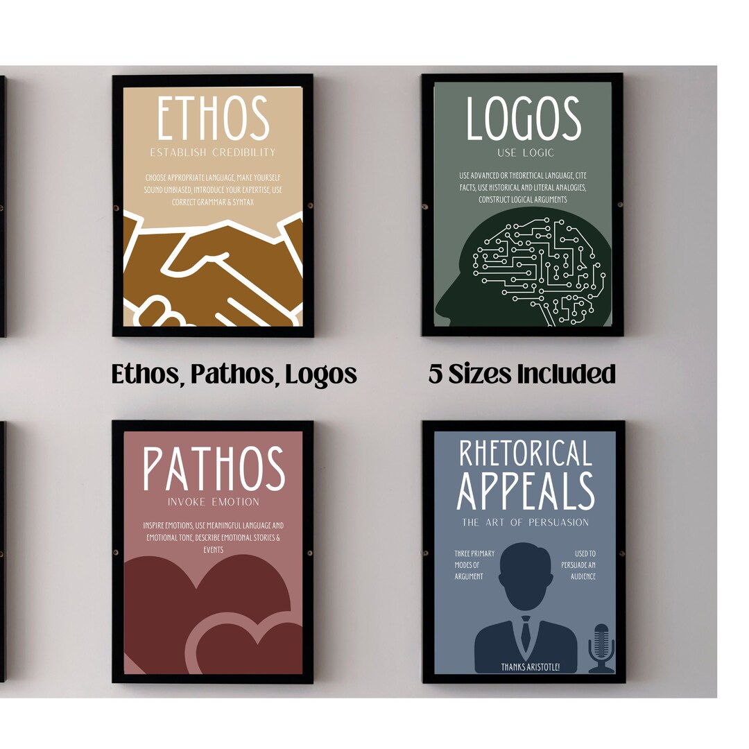Ethos Pathos Logos Posters Rhetorical Appeals Posters - Etsy UK
