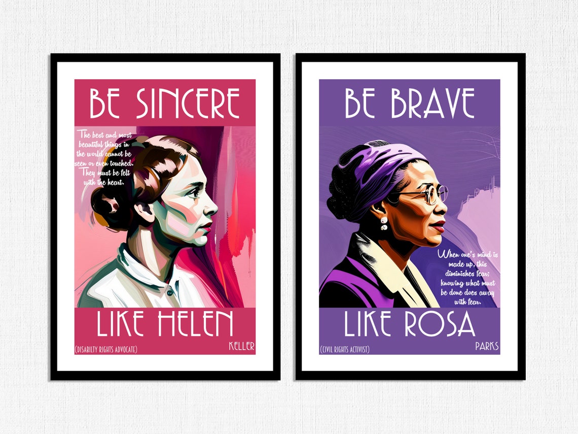 Women's History Month Posters: Famous Female Leaders, Inspiring Role ...