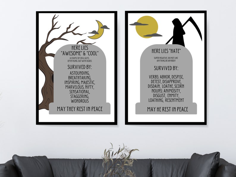 Dead Words Posters Middle School Writing English Classroom Decor ...