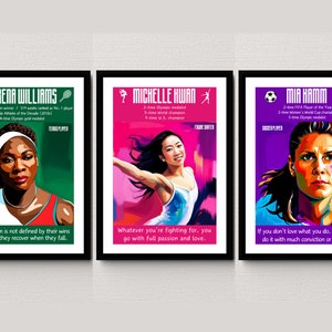 Women's History Month Posters: Famous Female Athletes Inspiring Women ...