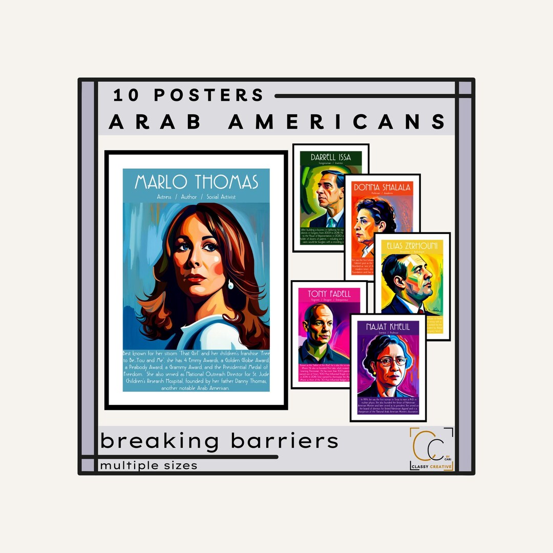 Arab Heritage Month Posters: Famous Arab Americans in History Inspiring ...