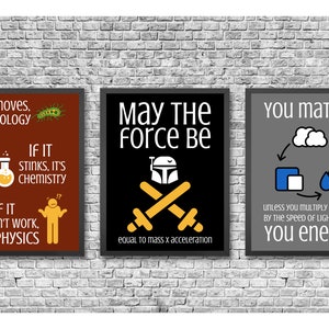 Physics Puns Posters: Funny Science Classroom Poster High School ...