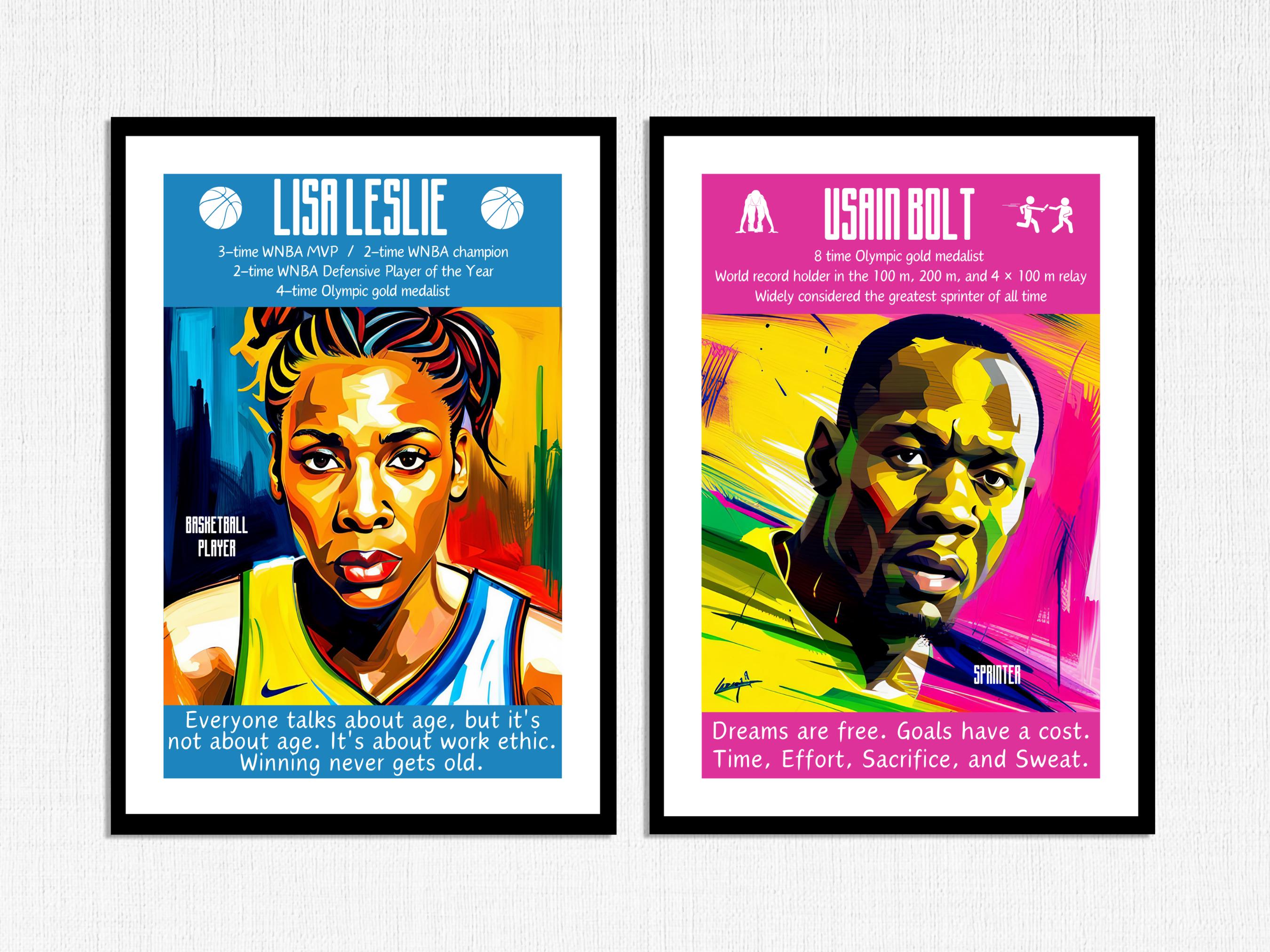 Black History Month Athletes Posters: Inspiring African Americans in ...
