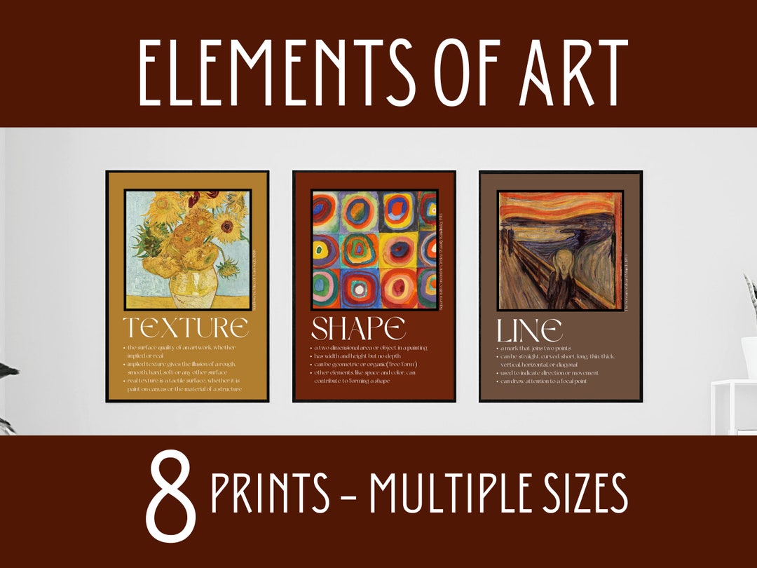 7 Elements of Art Posters, Art Classroom Decor, Middle School High ...