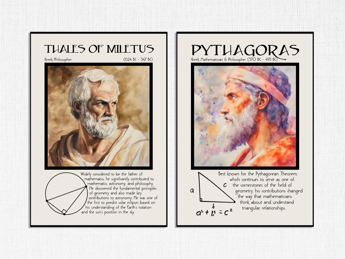 Ancient Mathematicians Posters: High School Math Classroom Poster ...