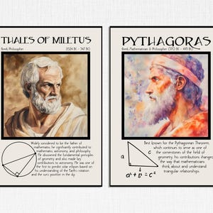Ancient Mathematicians Posters: High School Math Classroom Poster ...