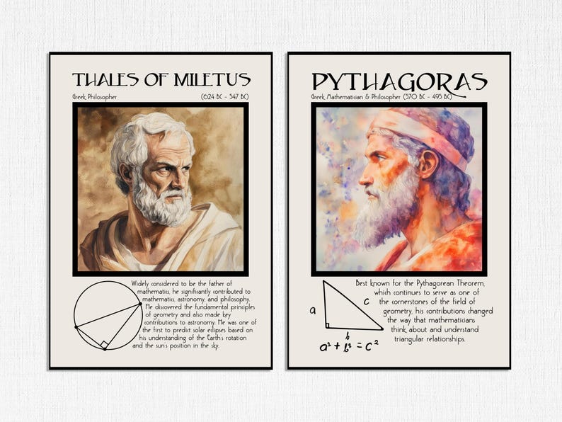Ancient Mathematicians Posters: High School Math Classroom Poster ...