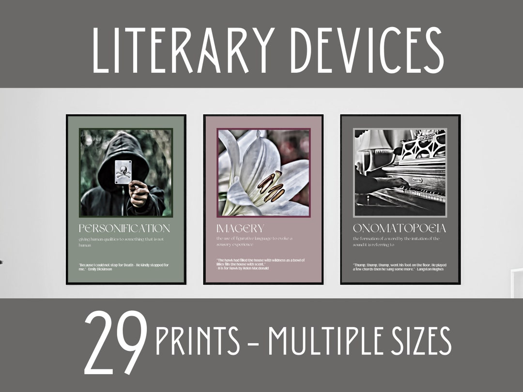 Literary Devices Posterposter Bundle, Figurative Language, Literary ...