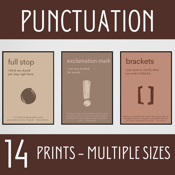 Punctuation Poster - Etsy
