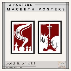 Macbeth Title Poster High School English Classroom Posters Shakespeare ...
