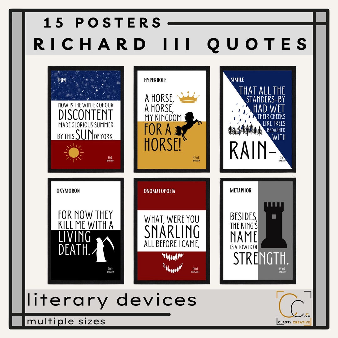Richard III Quotes Literary Devices in Richard III Shakespeare ...