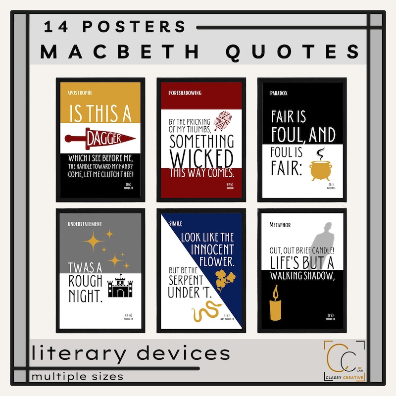 Macbeth Shakespeare Poster - Etsy UK