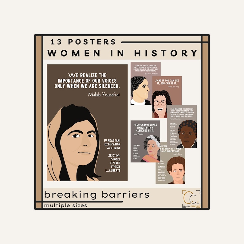 Women in History Posters: History Classroom Decor Famous Females ...