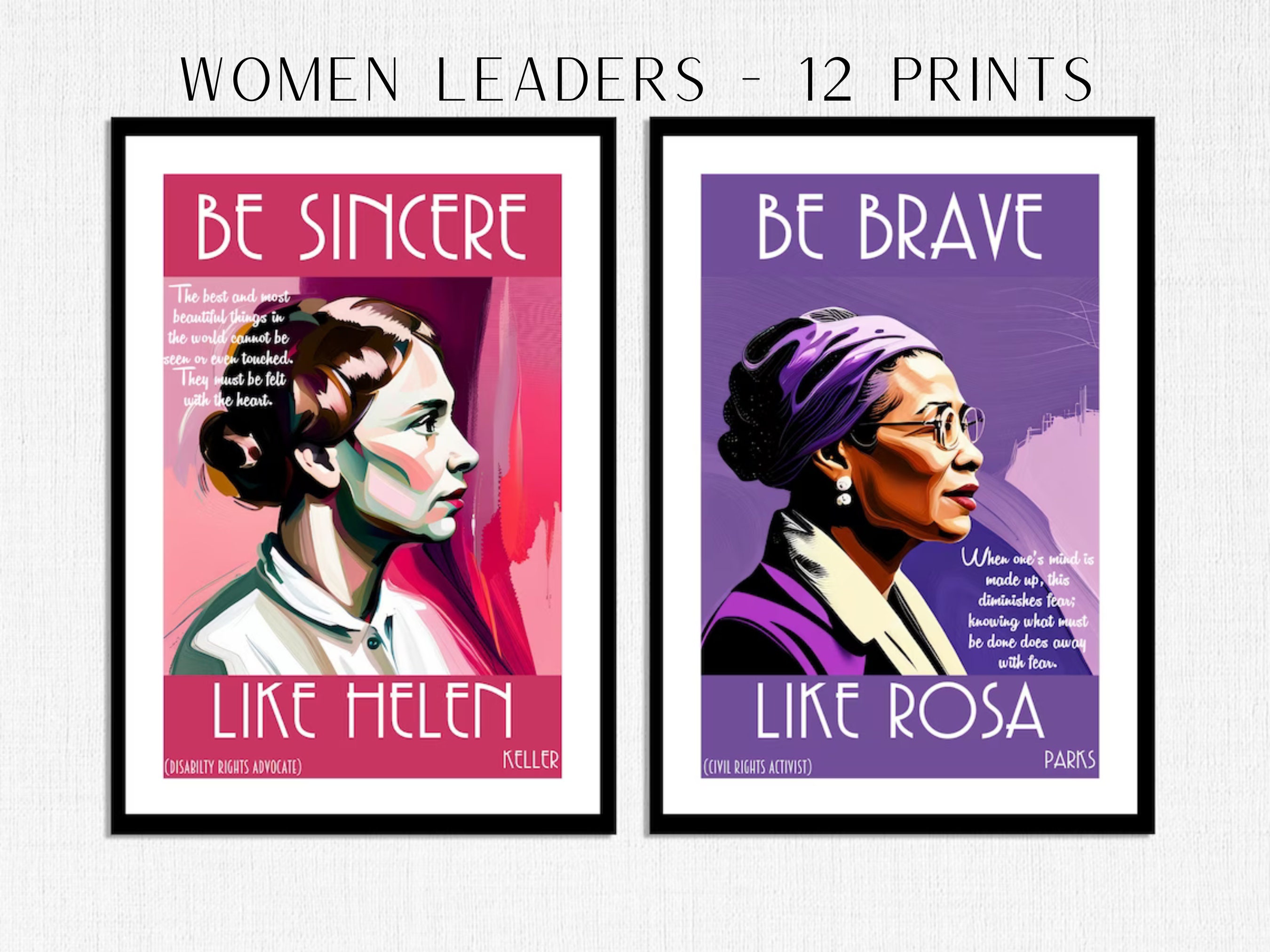 Women's History Month Poster Bundle: Famous Female Leaders Authors ...