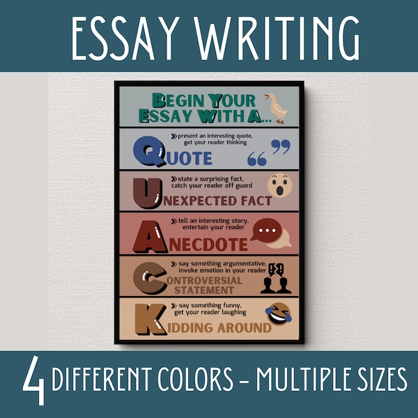 Writing Poster - Etsy