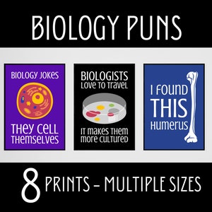Biology Puns, Science Classroom Decor, Middle School Science Posters ...