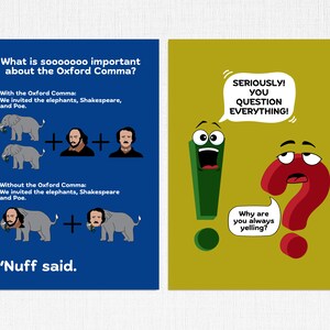 Funny English Classroom Posters Funny Grammar Punctuation Posters High ...