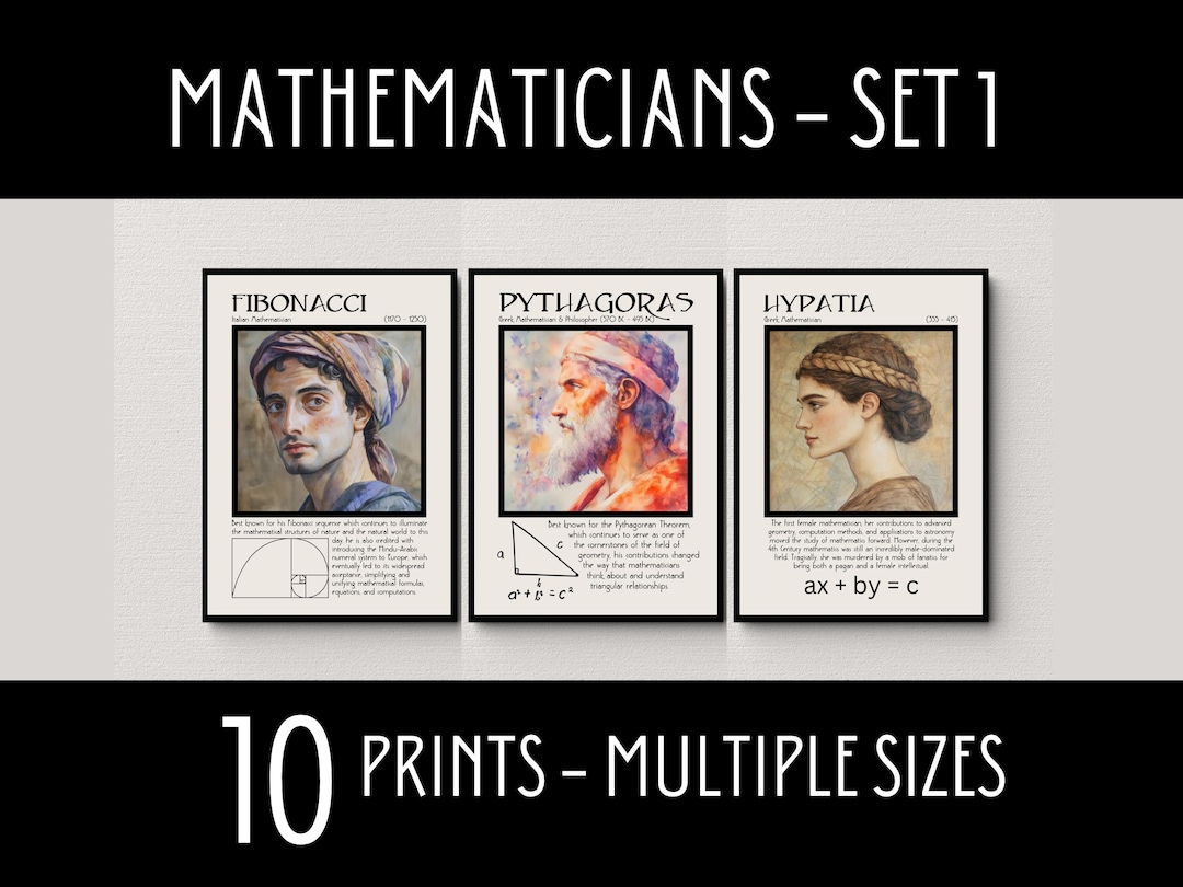 Ancient Mathematicians Posters, High School Math Classroom Posters ...