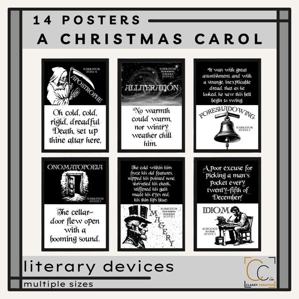 Christmas Carol Posters - Etsy