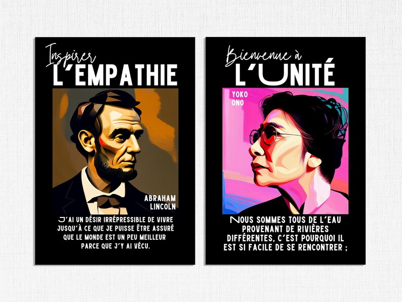Inspiring People in French Classroom Posters: Motivational Quotes En ...