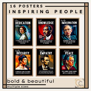 Inspirational Quotes Posters Diverse Classroom Decor High School ...