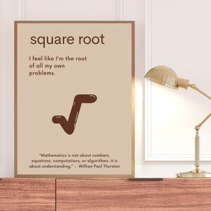 Math Symbols Posters Mathematics Classroom Decor High School Math Wall ...