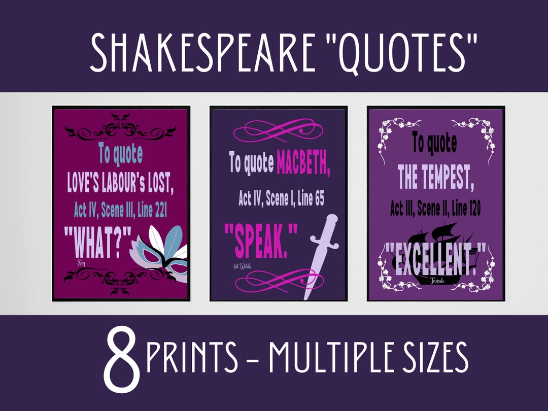 Shakespeare Posters, English Classroom Decor, Funny High School ...