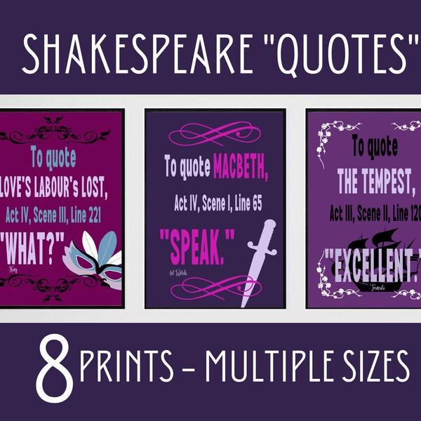 Shakespeare Quote - Etsy