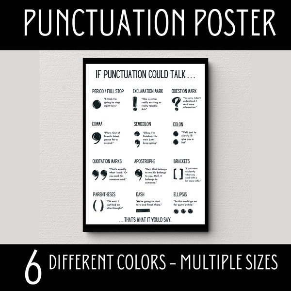Punctuation Poster - Etsy