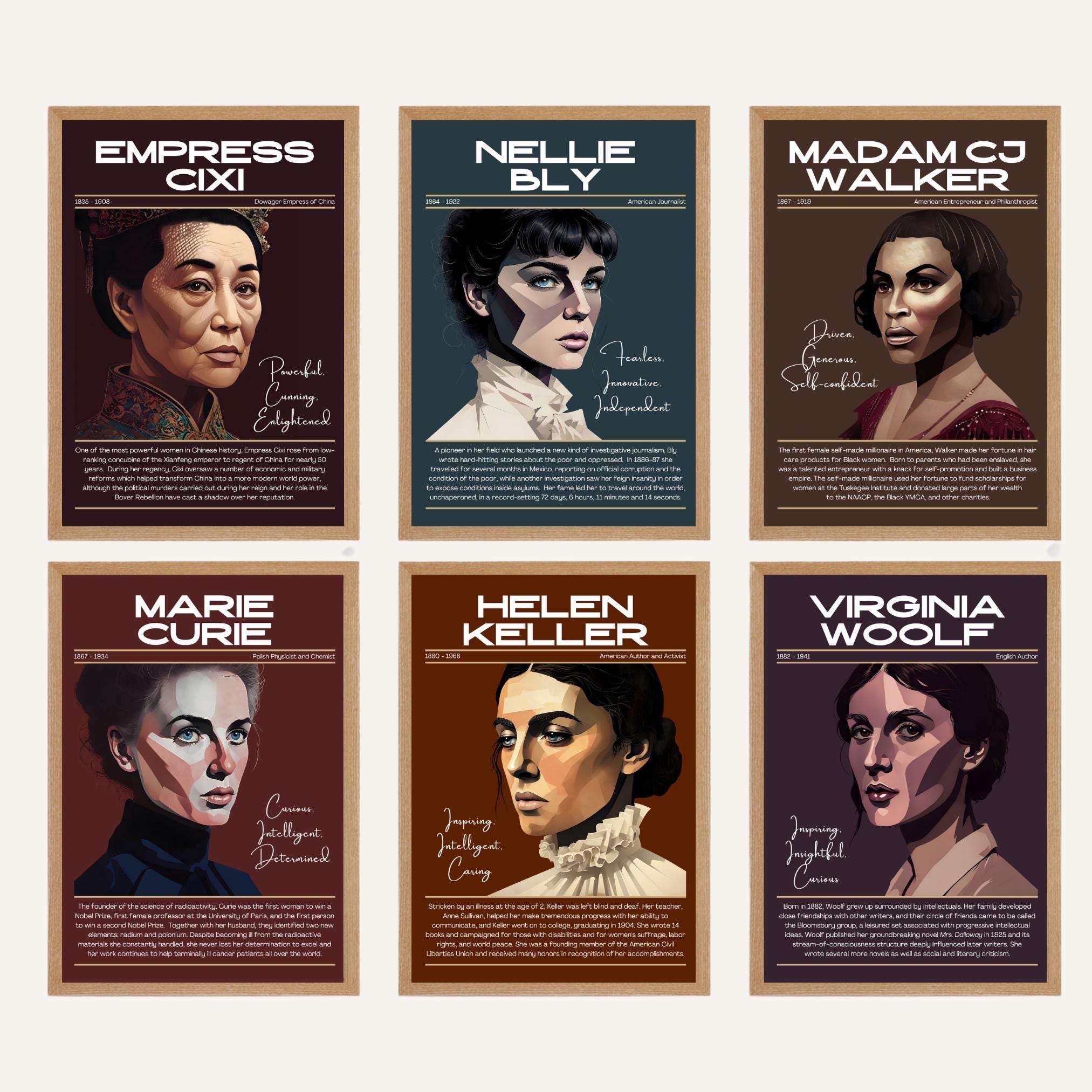 Women's History Month Poster Bundle: Famous Female Leaders Authors ...