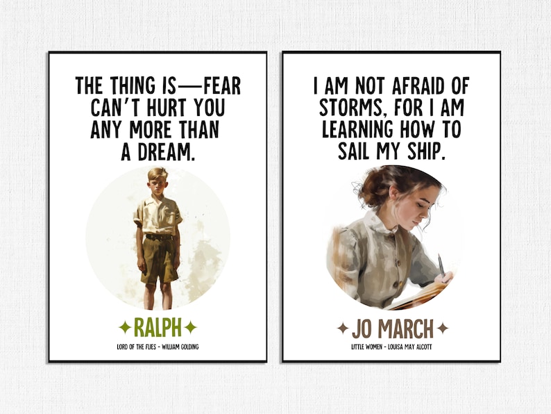 Literary Character Quote Posters: Middle School English Classroom Decor ...