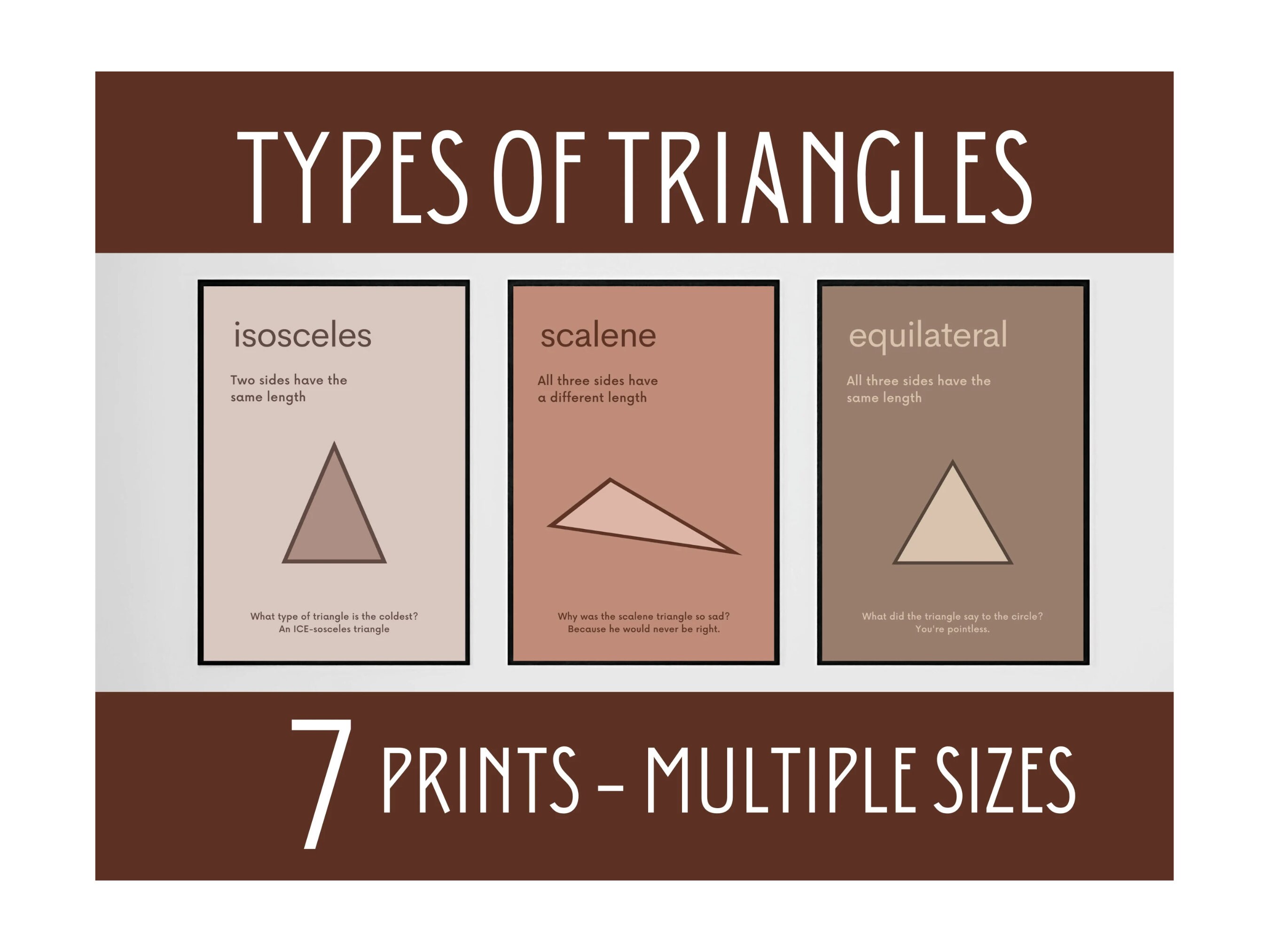Types Of Triangles Poster