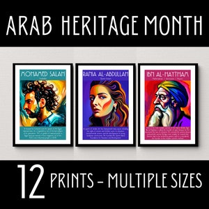 Famous Arab Figures in History, Arab Heritage Month Posters, Arab ...