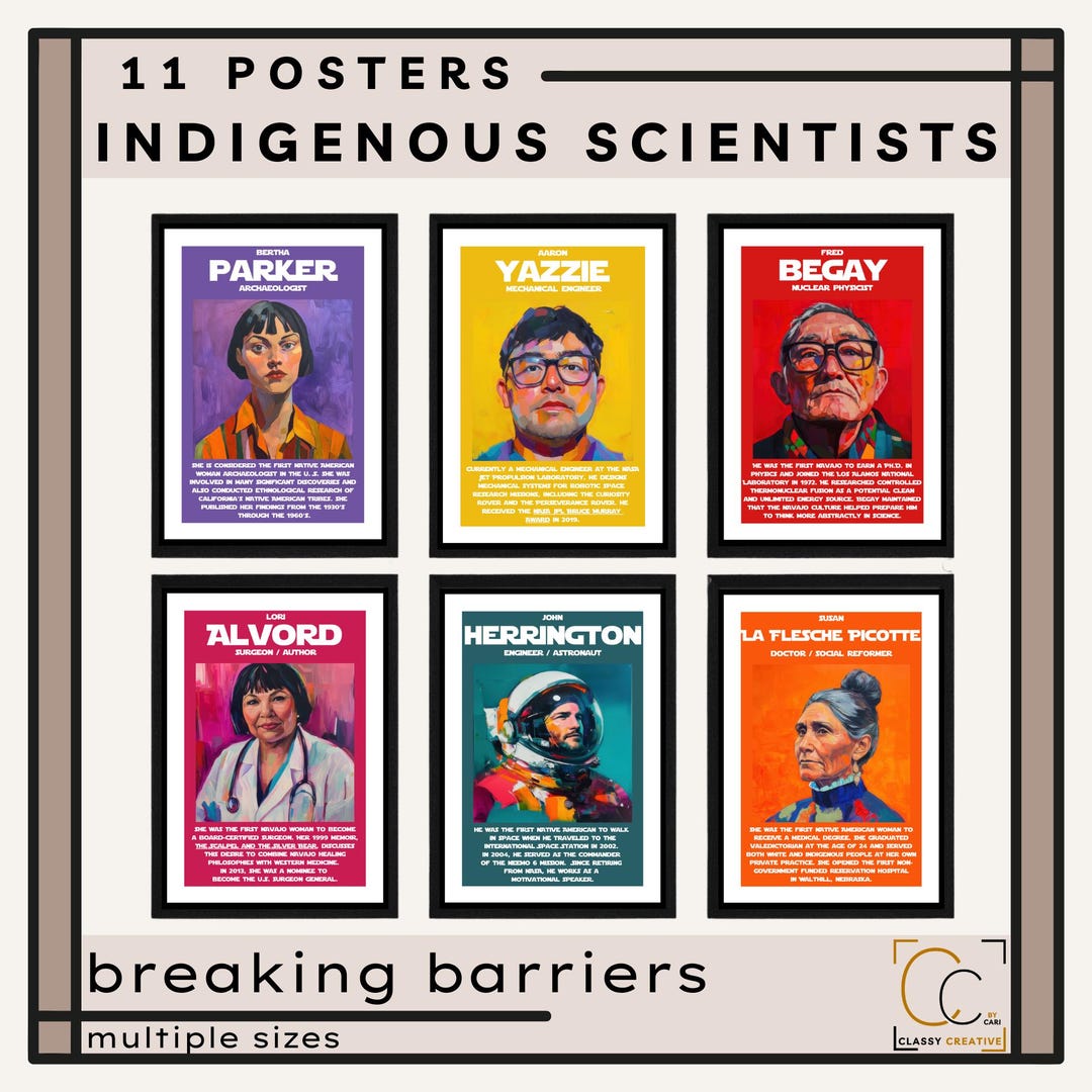 Indigenous History Month Posters Native American Indigenous Scientists ...