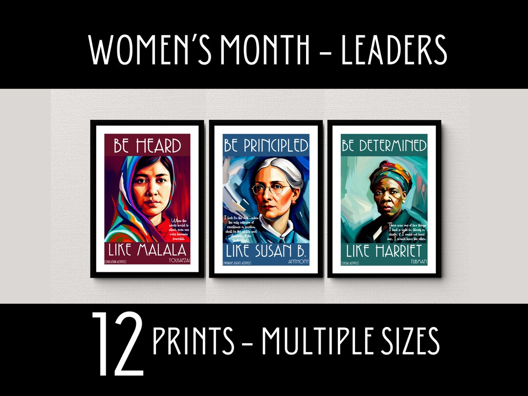 Women's History Month Posters, Famous Women Leaders, Inspiring Female ...