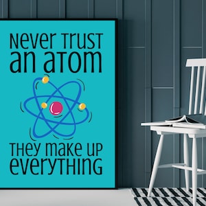 Physics Puns Posters: Funny Science Classroom Poster High School ...