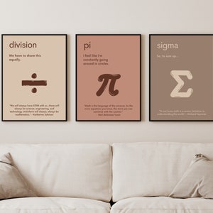 Math Symbols Posters Mathematics Classroom Decor High School Math Wall ...