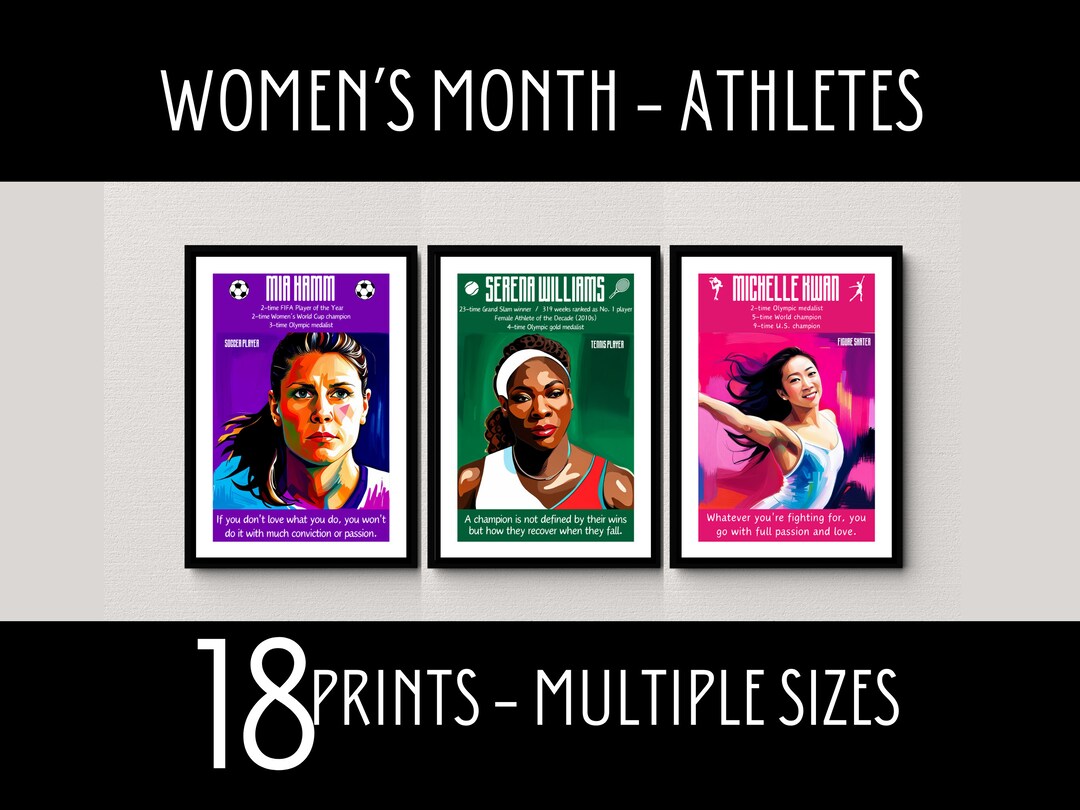 Women's History Month Posters, Famous Women Athletes, Inspiring Female ...