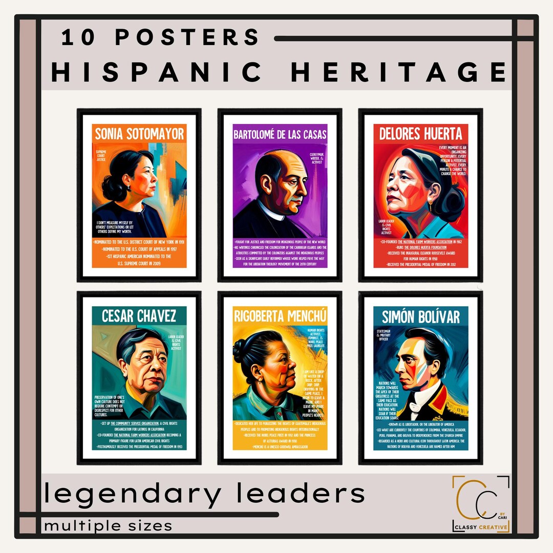 Hispanic Heritage Month Posters Leaders Hispanic Heritage Month ...
