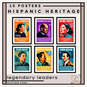 Hispanic Heritage Month Posters Leaders Hispanic Heritage Month ...