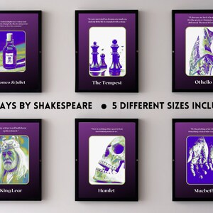 Classics Literature Posters, Literary Prints, English Classroom Decor ...