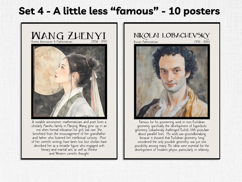 Math Classroom Poster Bundle: Famous & Diverse Mathematicians ...