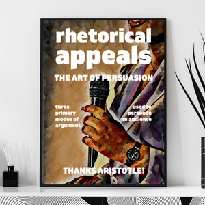 Ethos Pathos Logos Prints: Rhetorical Appeals, English Classroom Decor ...