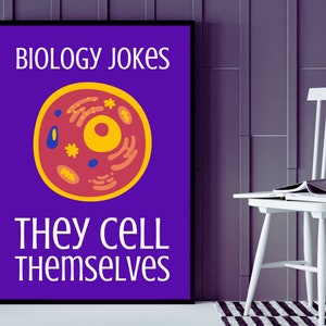 Biology Puns Science Classroom Decor Middle School Science Posters High ...