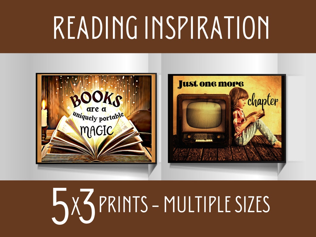 Reading Posters, English Classroom Decor, Inspirational Library Posters ...