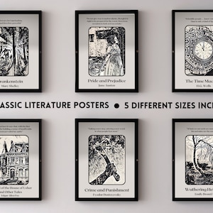 Classics Literature Posters, Literary Prints, English Classroom Decor ...